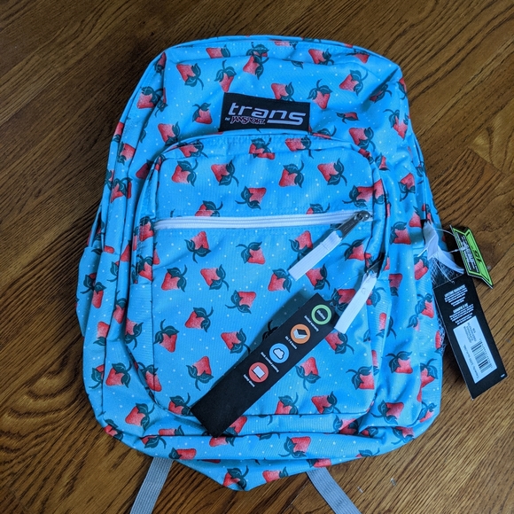 Jansport | Bags | Trans By Jansport 7 Supermax Backpack Strawberry New ...